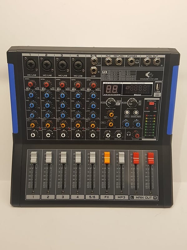 Groove Factory 6 Channels Mixers USB 2020 Black / Blue | Reverb