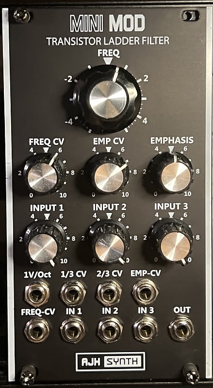 AJH Synth MiniMod Transistor Ladder Filter 2024 - Black | Reverb