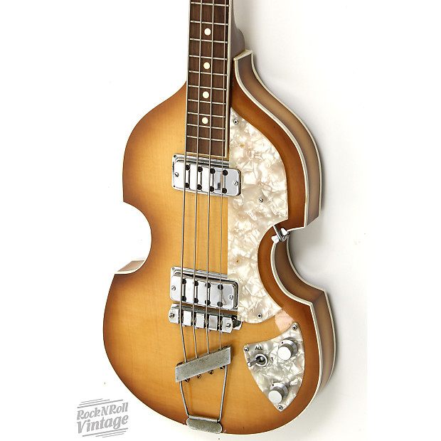 1970's Custom Built Violin Beatle Bass Sunburst | Reverb