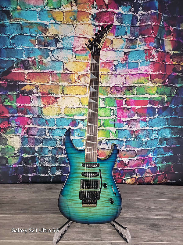 Jackson DX1 1997 - Trans green photo flame | Reverb