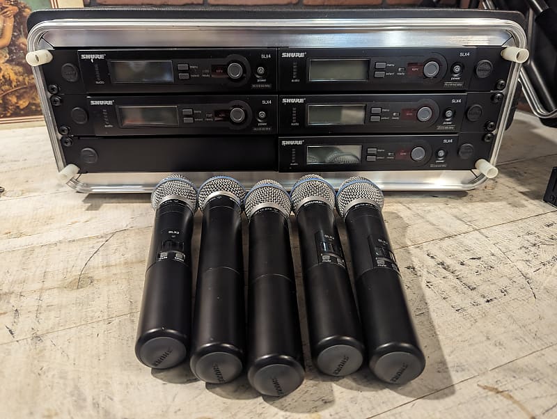 Shure SLX Handheld Wireless System 5 Pack Combo / Beta 87A / | Reverb
