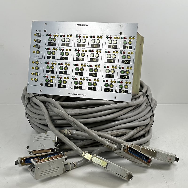 Studer A80-VU Remote Control 24 Track 1.328.002 w/ Cables | Reverb