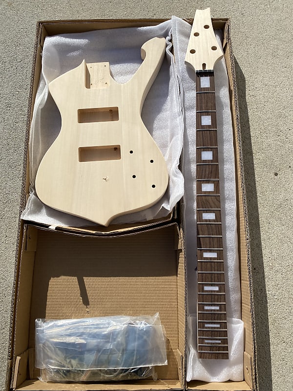 DIY Iceman Style Bass Guitar Kit Unfurnished | Reverb