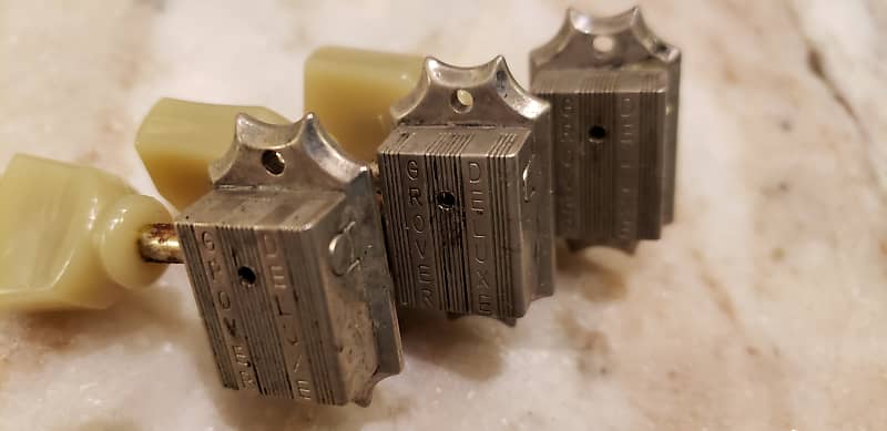 Grover Deluxe Vintage Style Tuner Set 2010s - Ivory Button / | Reverb