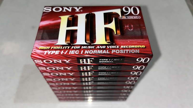 10 Sony HF 90 Blank Audio Cassette Tapes - Sealed | Reverb