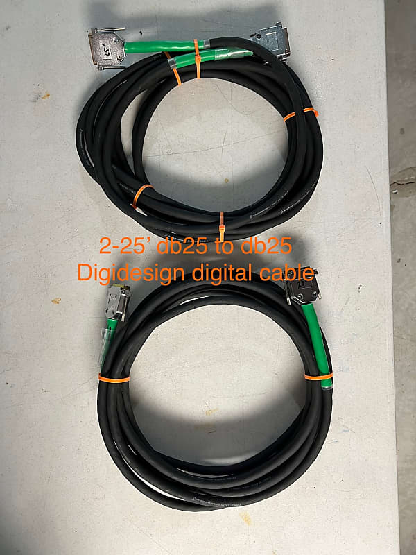 2 Avid Digidesign digital cables DB25 25’ 2 available | Reverb