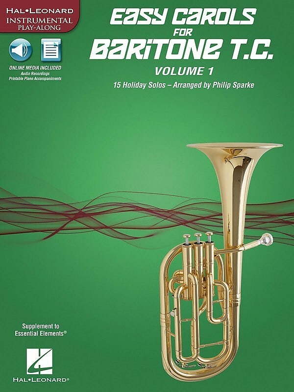 Easy Carols For Baritone Tc Vol 1 Book/Online Audio | Reverb