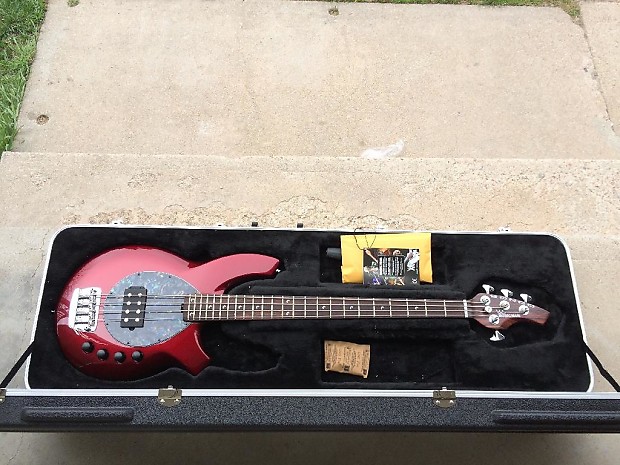 Ernie Ball Music Man Bongo 4 H 2014 Candy Apple Red | Reverb