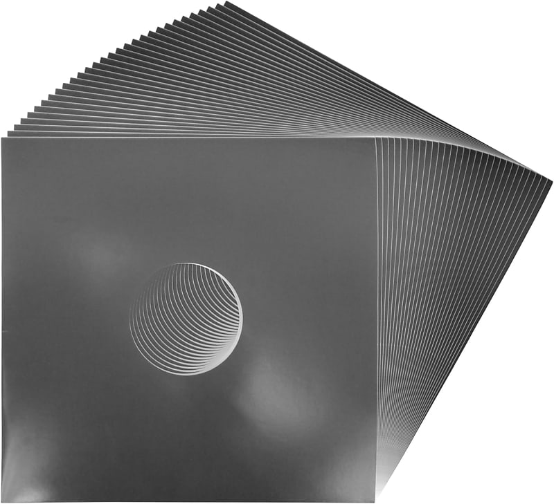 (25) 12JWGYHH 12" Glossy Gray Record Jackets with Hole LP | Reverb