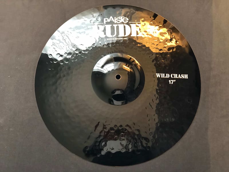 Paiste 17" RUDE Wild Crash Custom - Black | Reverb