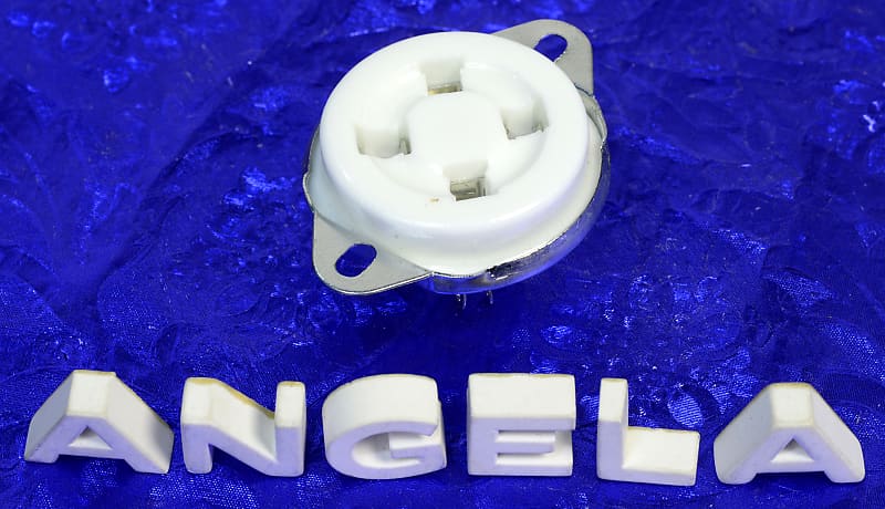 One 4 Pin White Ceramic Bottom Mount Tube Socket For 300B, | Reverb