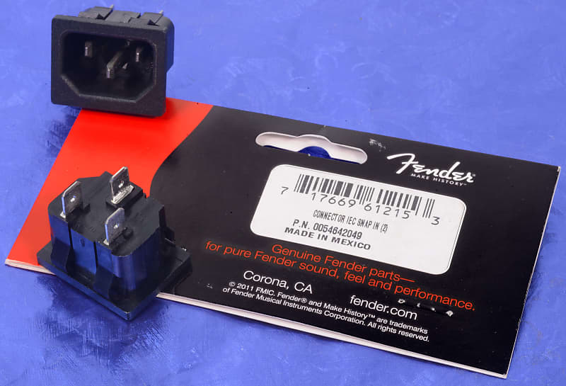 Fender IEC Connectors For AC Push In Type Grounded X2, | Reverb