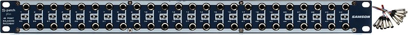 Samson S-Patch Plus 48-point Balanced Patchbay Bundle with | Reverb