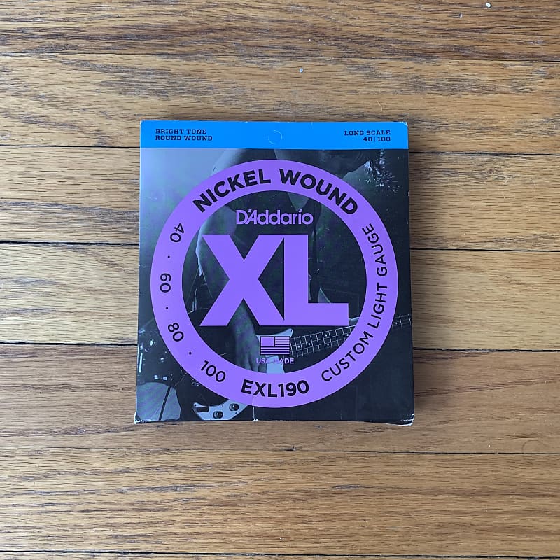 D’Addario EXL190 Custom Light Bass Strings | Reverb