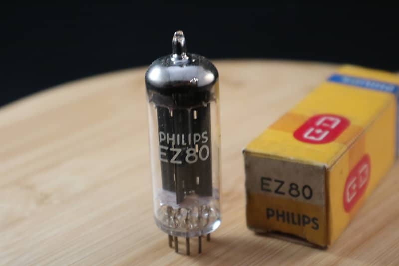 Philips EZ80 tube rectifier yellow | Reverb