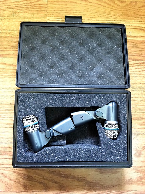 Shure Beta 56 dynamic microphone pair with case | Reverb