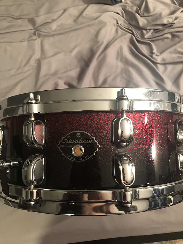 Tama Starclassic birch snare Red sparkle fade | Reverb