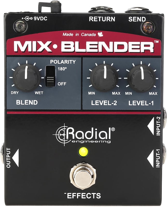 Radial Mix-Blender Dual Instrument Buffer Mixer and FX Loop | Reverb