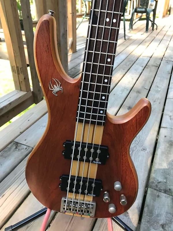 2010 Austin AU875 5-String Neck-Thru Bass Natural | Reverb
