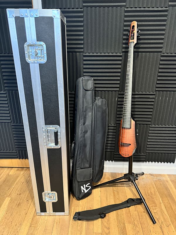 NS Design NXT4 Fretted Cello - Amber with Flight Case, | Reverb