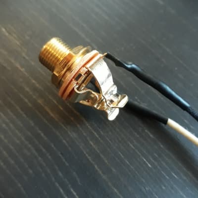 GOLD PURE TONE JACK, GOLD, PREWIRED, 1/4" Mono OUTPUT JACK, | Reverb