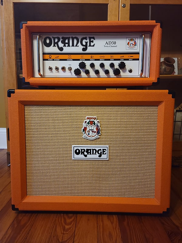 Orange AD30 Head and Cabinet With Covers and Foot Switch. | Reverb
