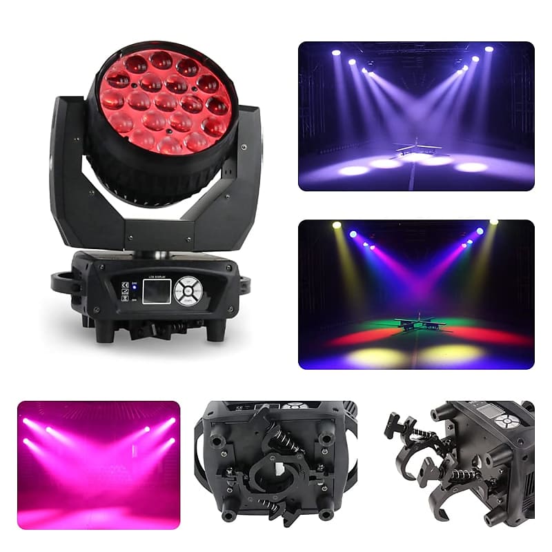 V-Show Led Aura Zoom Moving Head Light With Folding Clamp - | Reverb