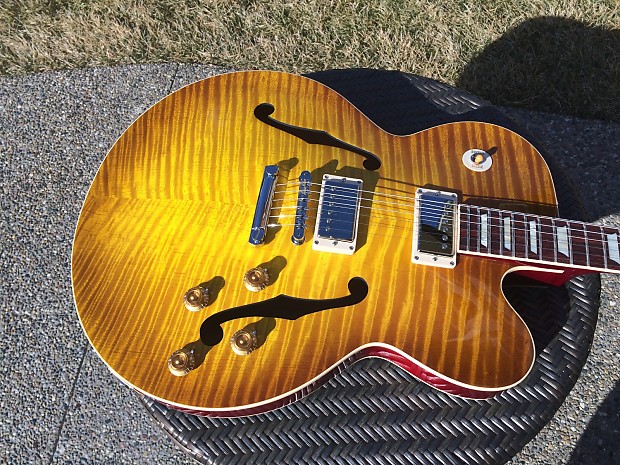 2015 Gibson Custom L9 Archtop HUGE Wide Chevron FLAME Maple | Reverb