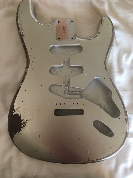MJT Stratocaster Relic Inca Silver | Reverb