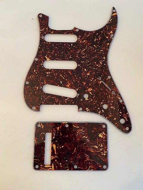 Stratocaster Pickguard w/Backplate - 11 Hole; Tortoise Shell | Reverb
