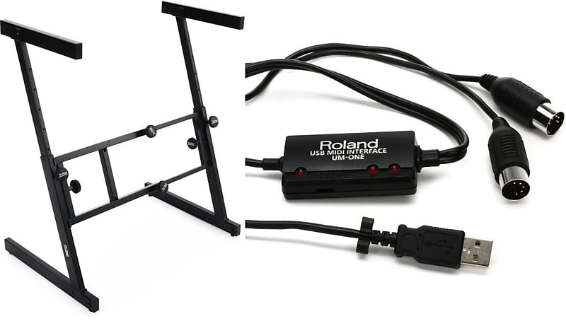 Roland UM-ONE mk2 USB MIDI Interface Bundle with On-Stage | Reverb