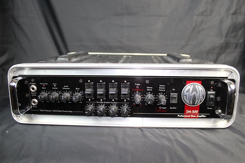 SWR SM-500 BASS AMP HEAD WITH SKB ROAD CASE EXCELLENT | Reverb