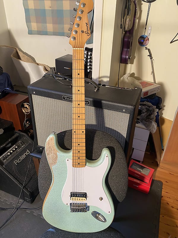 Squier Strat 2010's - Baby Blue Sparkle | Reverb