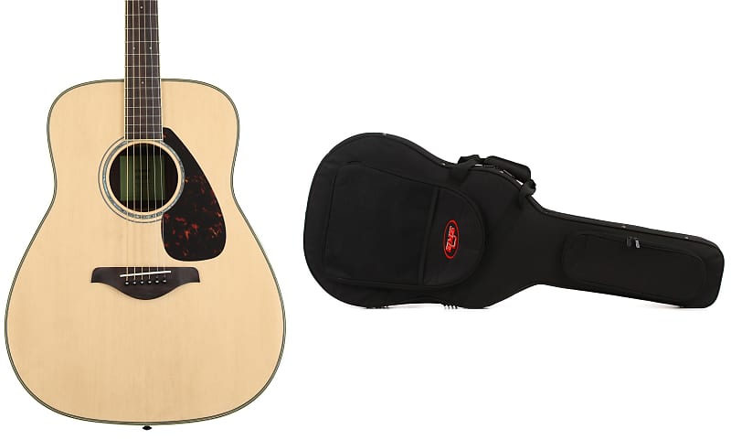 Yamaha FG830 Dreadnought - Natural Bundle with SKB 1SKB-SC18 | Reverb