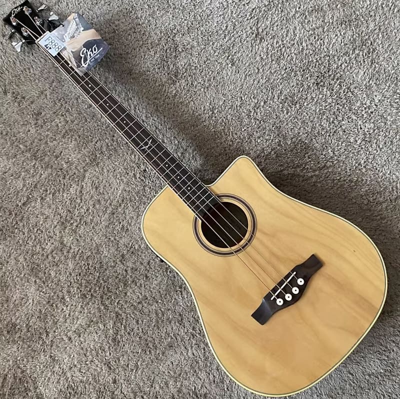 Eko 4 String Acoustic Bass, Basswood and Mahogany Body | Reverb