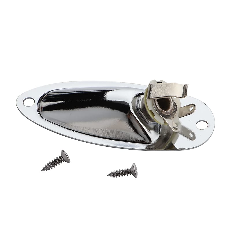 Boat Style Mono Guitar Input Jack Socket Plate With Screws, | Reverb