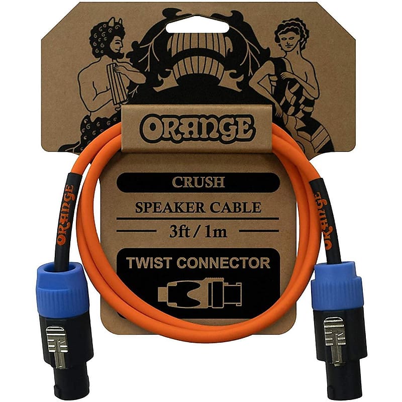 Orange Cables Crush 3ft Speaker Cable Twist Connector to | Reverb