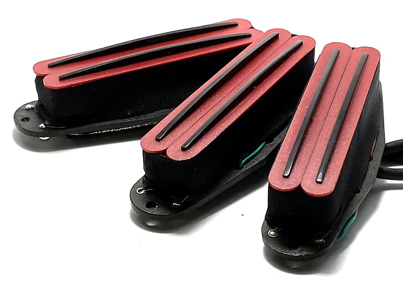 Dragonfire Duo Rails SSS Set Strat Sized Humbucker Pickups, | Reverb