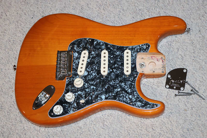 2011 Fender USA Deluxe Stratocaster Loaded Body - Amber | Reverb