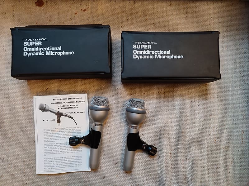 Realistic Shure 33 1070 1980 Vintage Omni Dynamic Microphone | Reverb