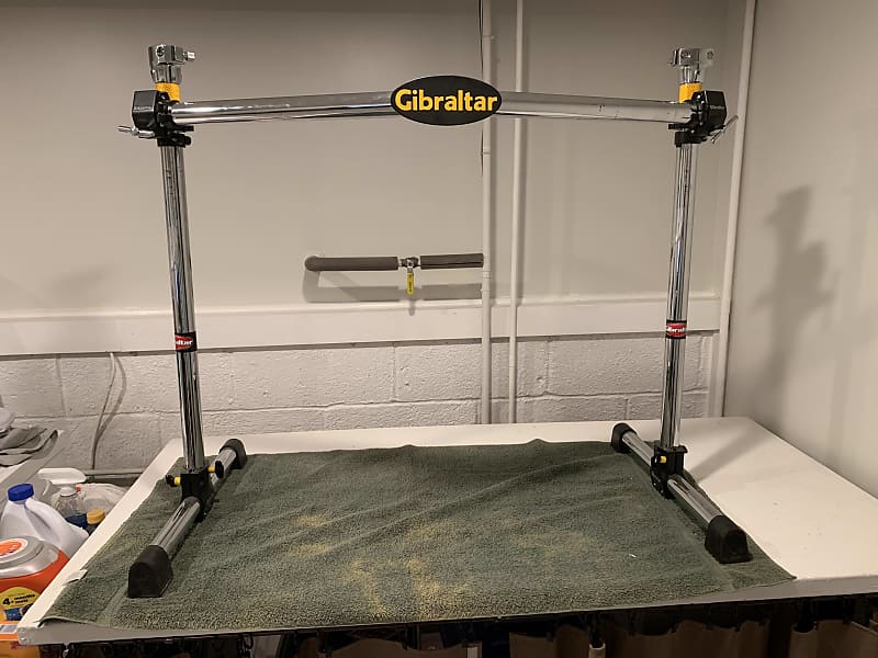Gibraltar V Front Drum Rack Early 2000's - Chrome/ Black | Reverb