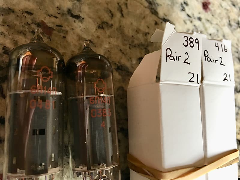 6N14N NOS power tubes Matched Pair EL84 | Reverb