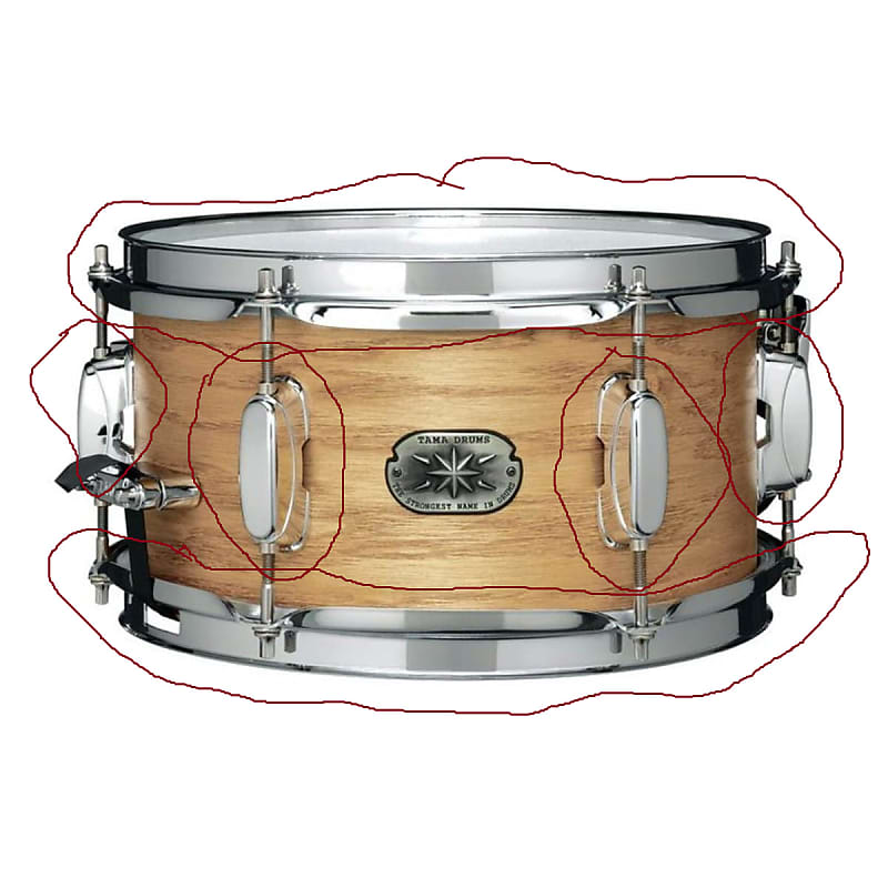 Tama Snare Hardware (Lugs,Hoops,TensionRods) 10" - Chrome set | Reverb