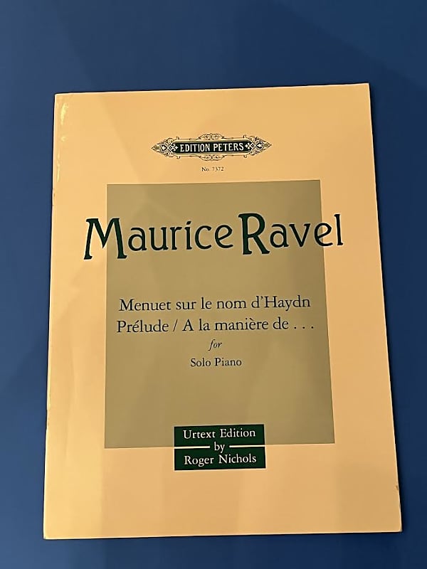 Edition Peters Maurice Ravel Urtext Edition by Roger Nichols | Reverb