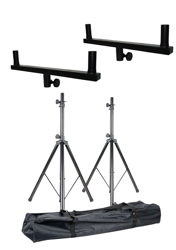 ADJ 2-Pak Universal AccuStand w/ Bag & 2x Pro X Dual Speaker | Reverb