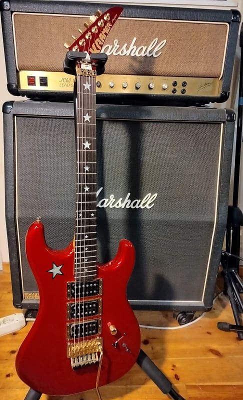 Kramer Rare Vintage Richie Sambora ''RS" 1987 - Candy Red | Reverb UK