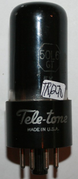 Tele-Tone USA 50L6GT Smoked Glass Bottom D Foil Getter Vacuum | Reverb