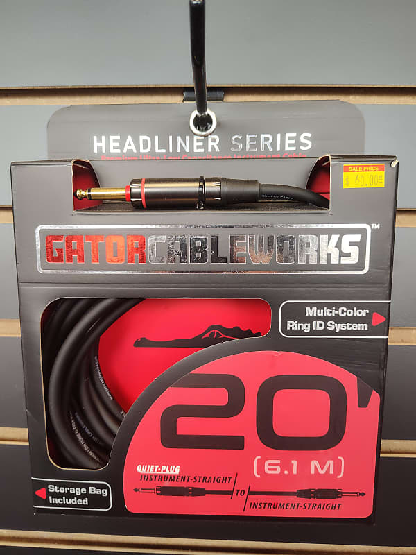 Gator Cableworks Headliner Series 20' FT Instrument Cable - | Reverb