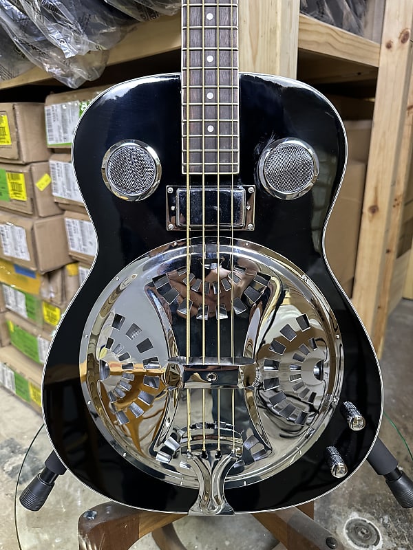 Dean Resonator Acoustic/Electric Bass - Classic Black #05246 | Reverb