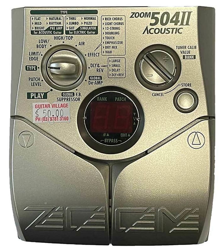 Zoom 504 II Acoustic Multi Effects Guitar Pedal | Reverb